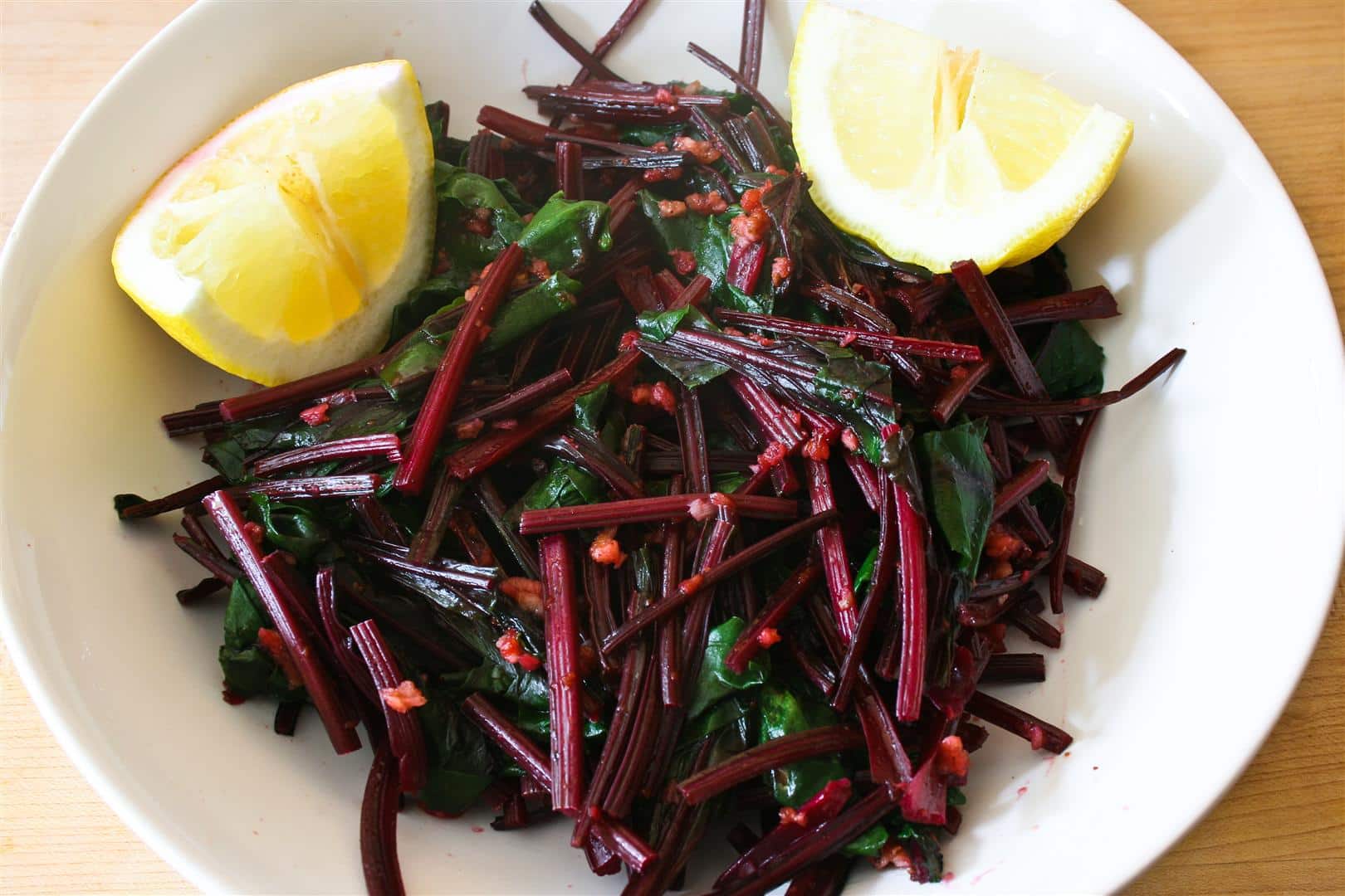 Stir-fried Beetroot Greens - Home Sweet Sweden